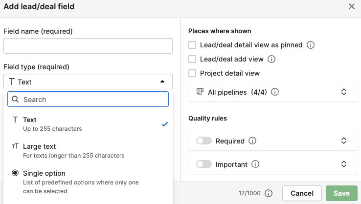 What Are Custom Fields In Pipedrive CRM? - Salespanel Blog